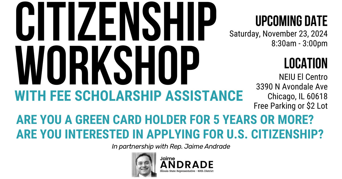 Citizen Workshop November 23rd - Jaime Andrade Jr State Representative