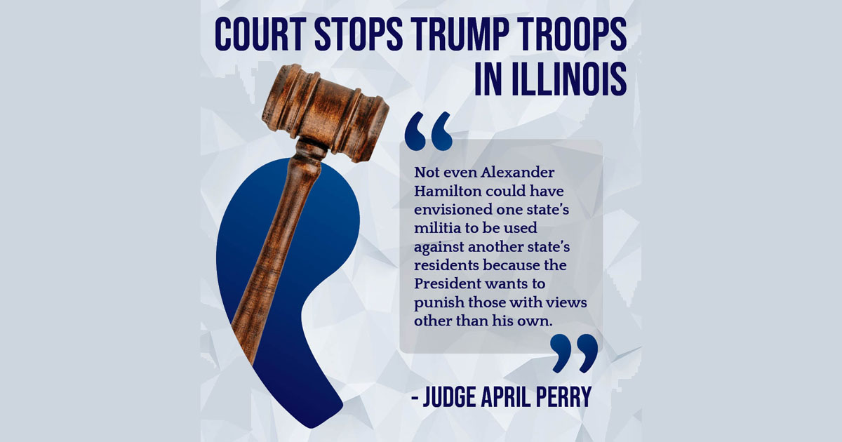 Federal court blocks Trump Admin deployment of national guard - Jaime ...